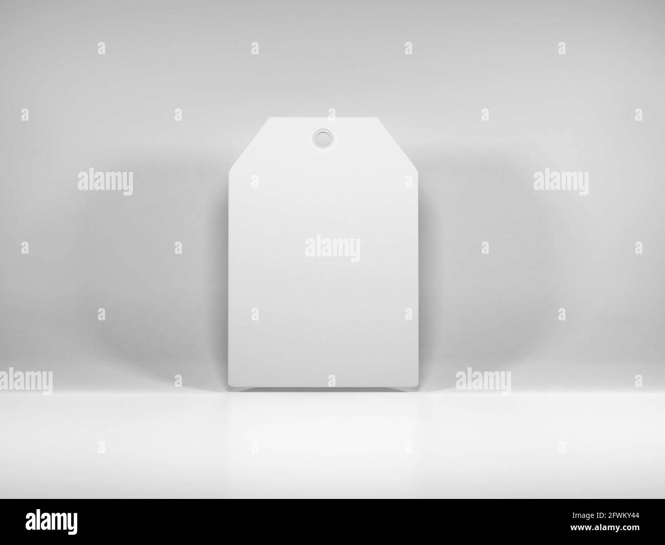 Realistic Price Tag Label 3D Illustration Mockup Scene on Isolated ...