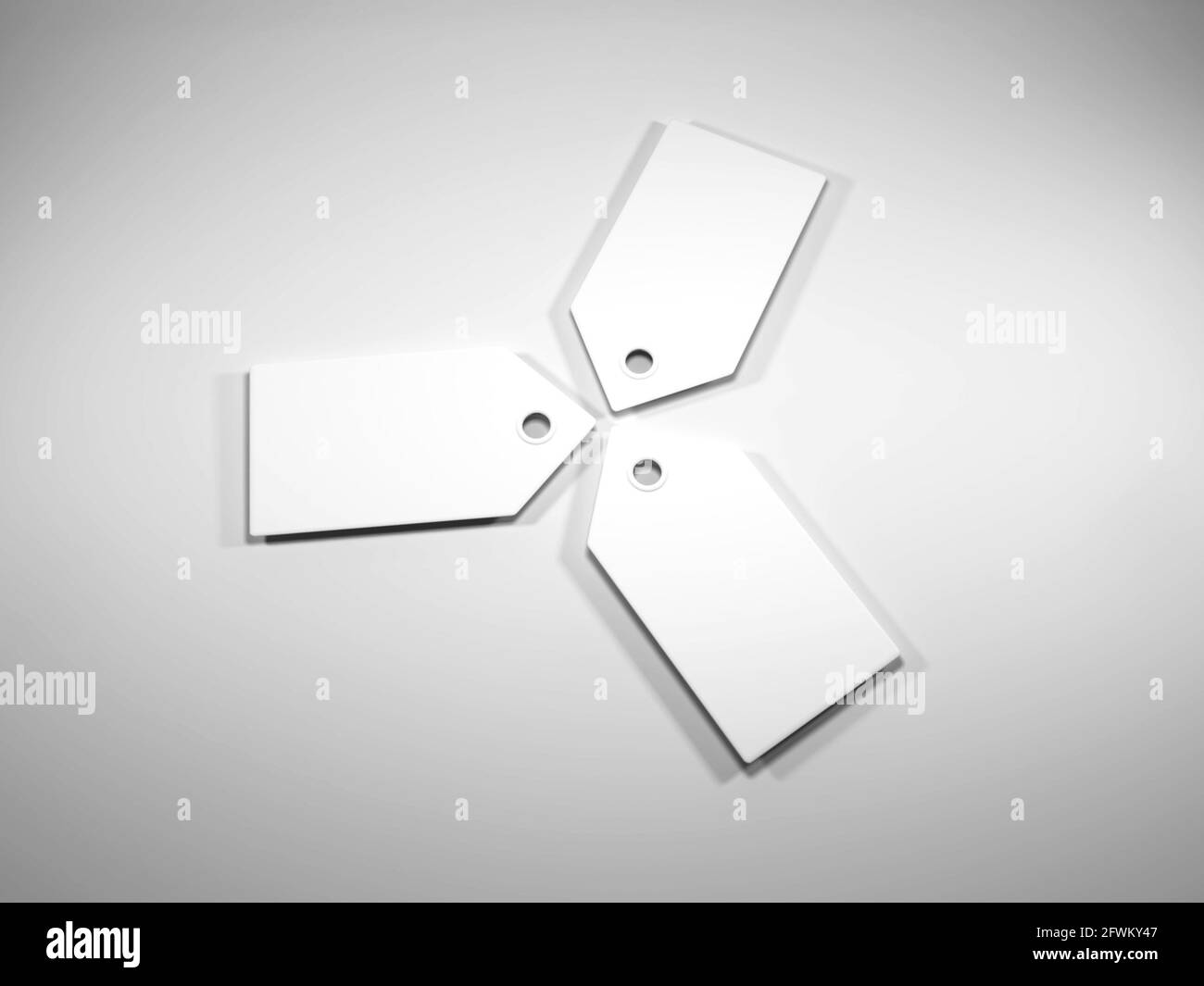 Realistic Price Tag Label 3D Illustration Mockup Scene on Isolated ...