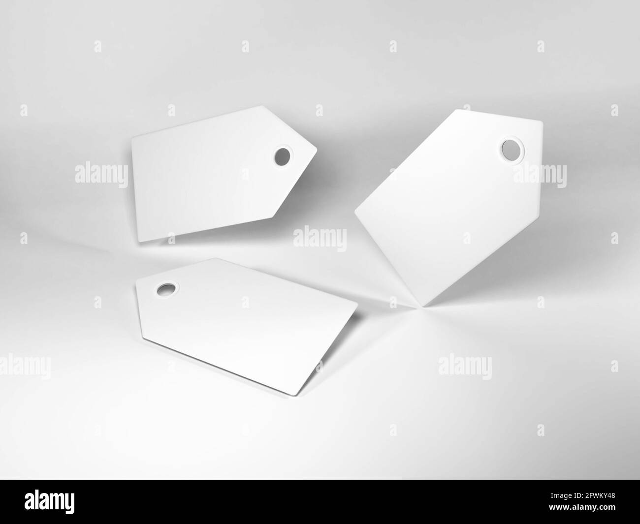 Realistic Price Tag Label 3D Illustration Mockup Scene on Isolated ...
