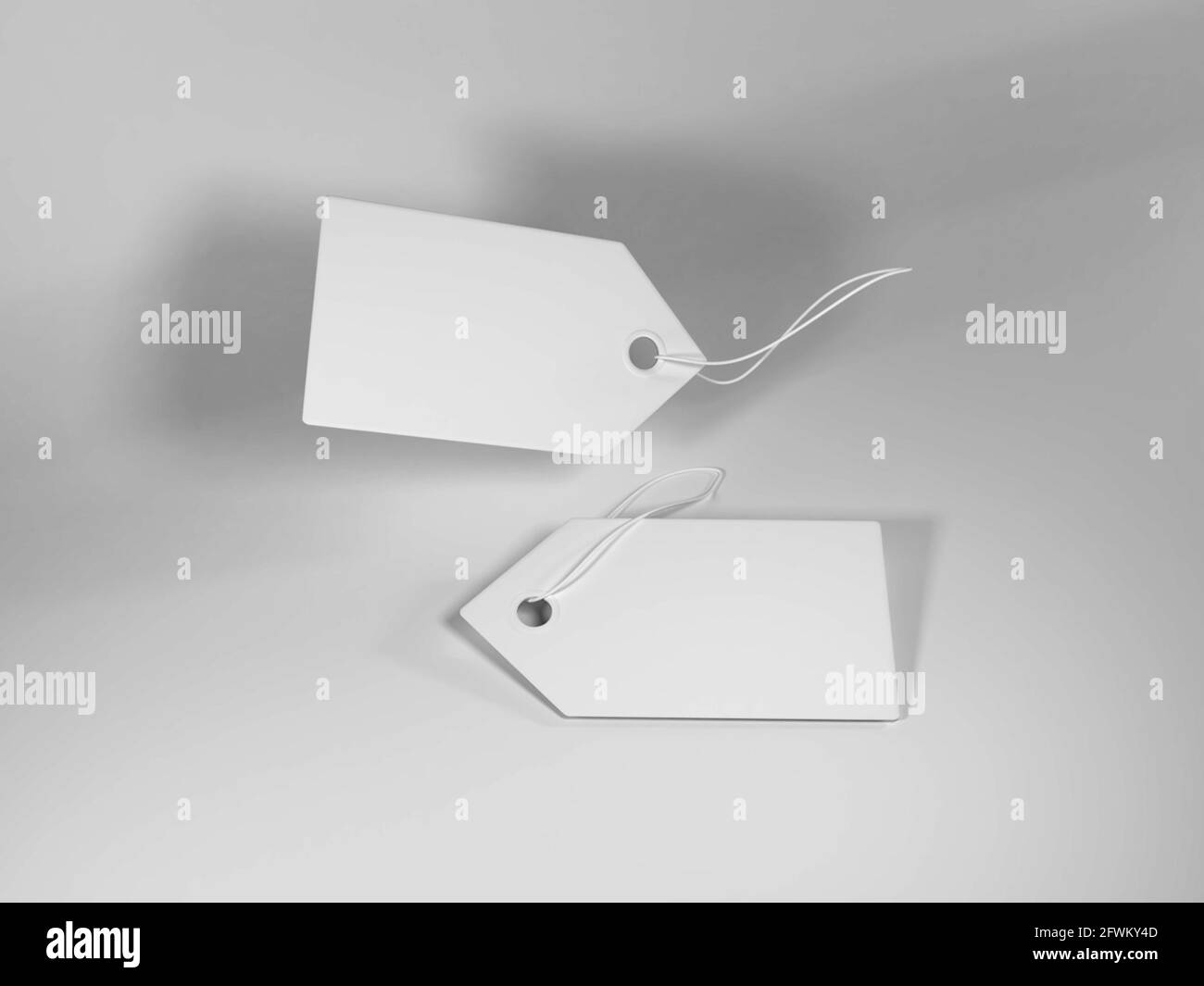 Realistic Price Tag Label 3D Illustration Mockup Scene on Isolated ...