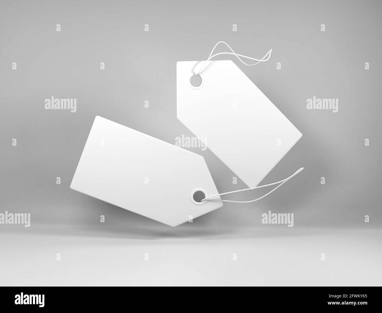 Realistic Price Tag Label 3D Illustration Mockup Scene on Isolated ...