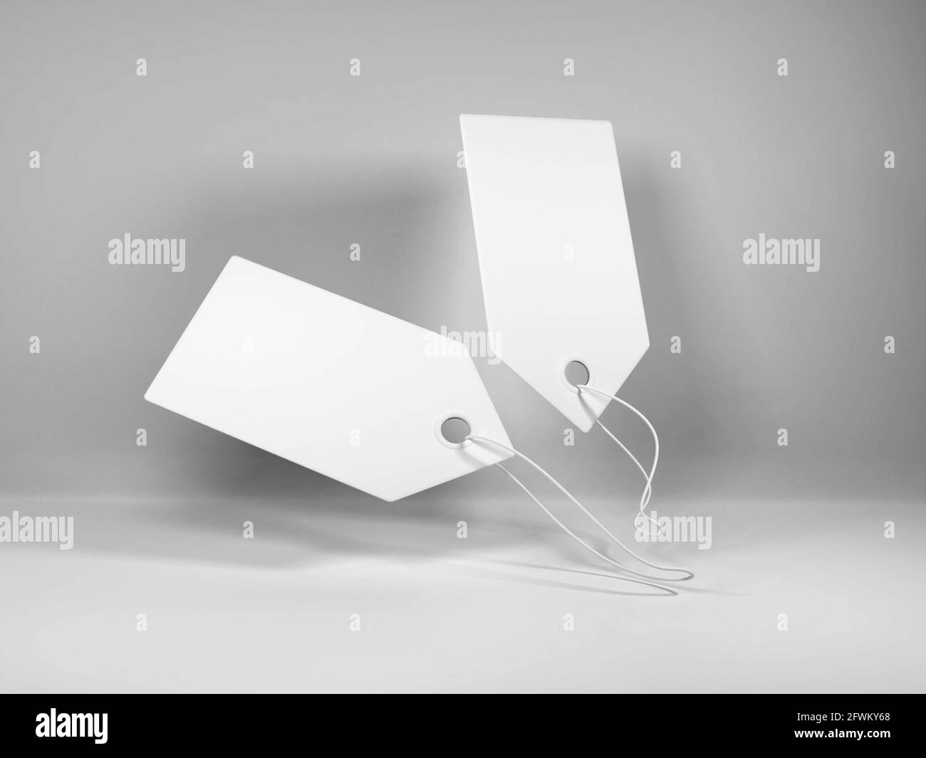 Realistic Price Tag Label 3D Illustration Mockup Scene on Isolated ...