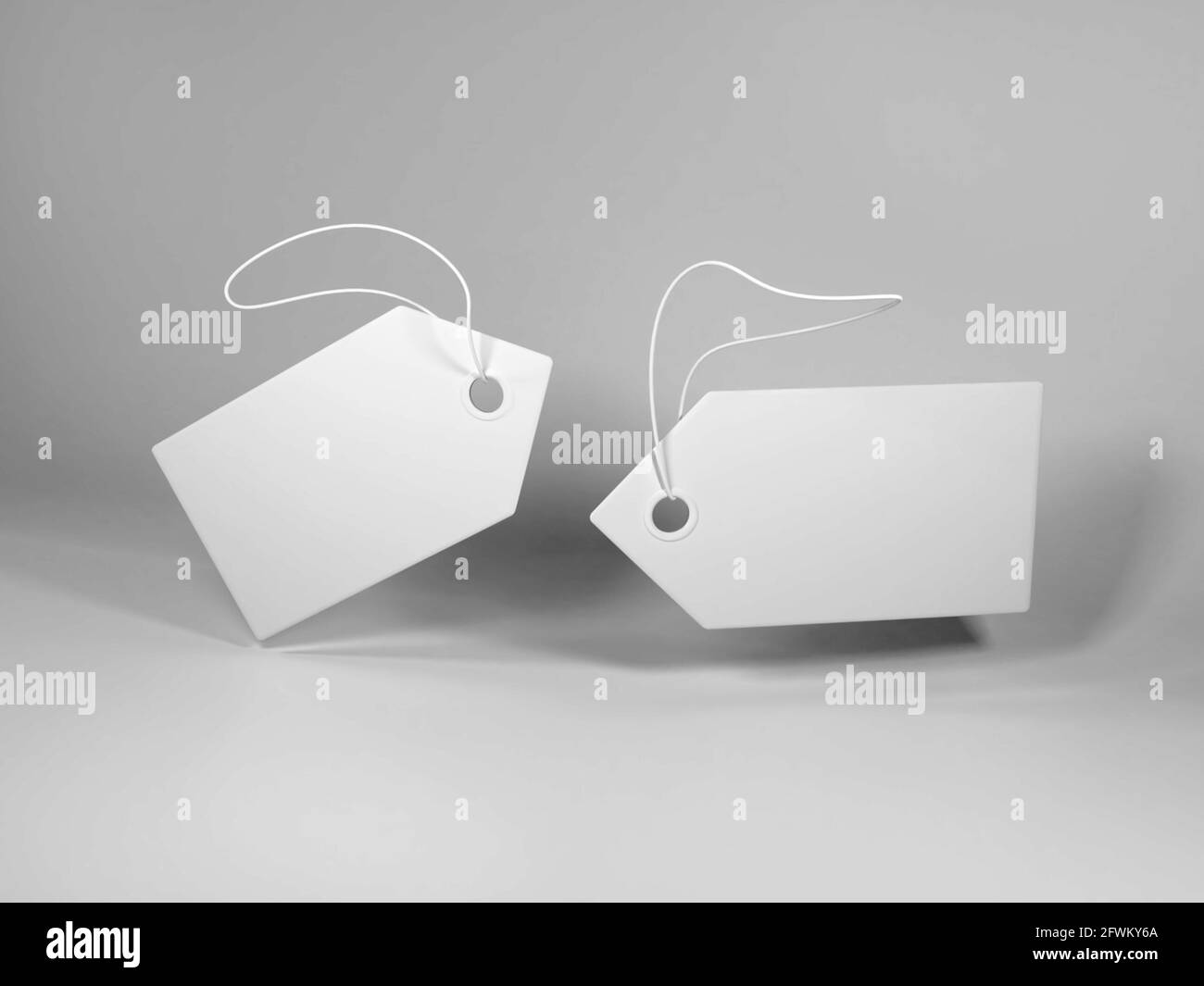 Realistic Price Tag Label 3D Illustration Mockup Scene on Isolated ...