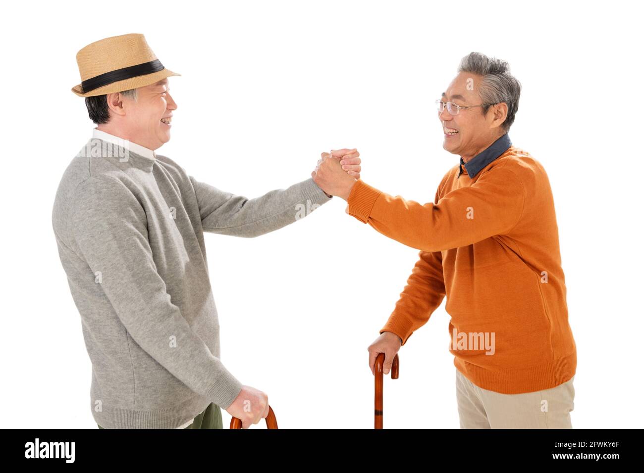 Happy old brothers Stock Photo - Alamy