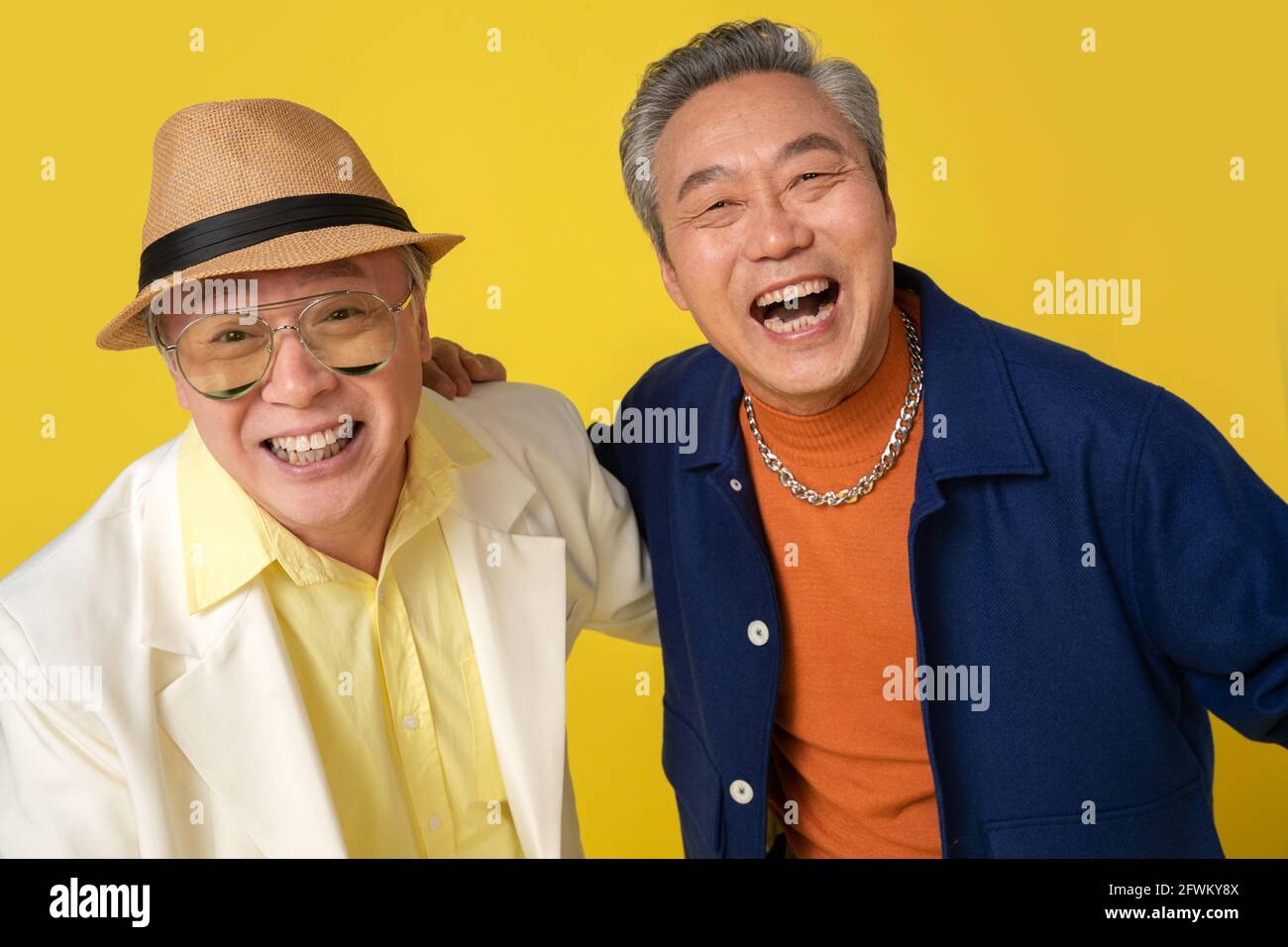 Happy old brothers Stock Photo - Alamy