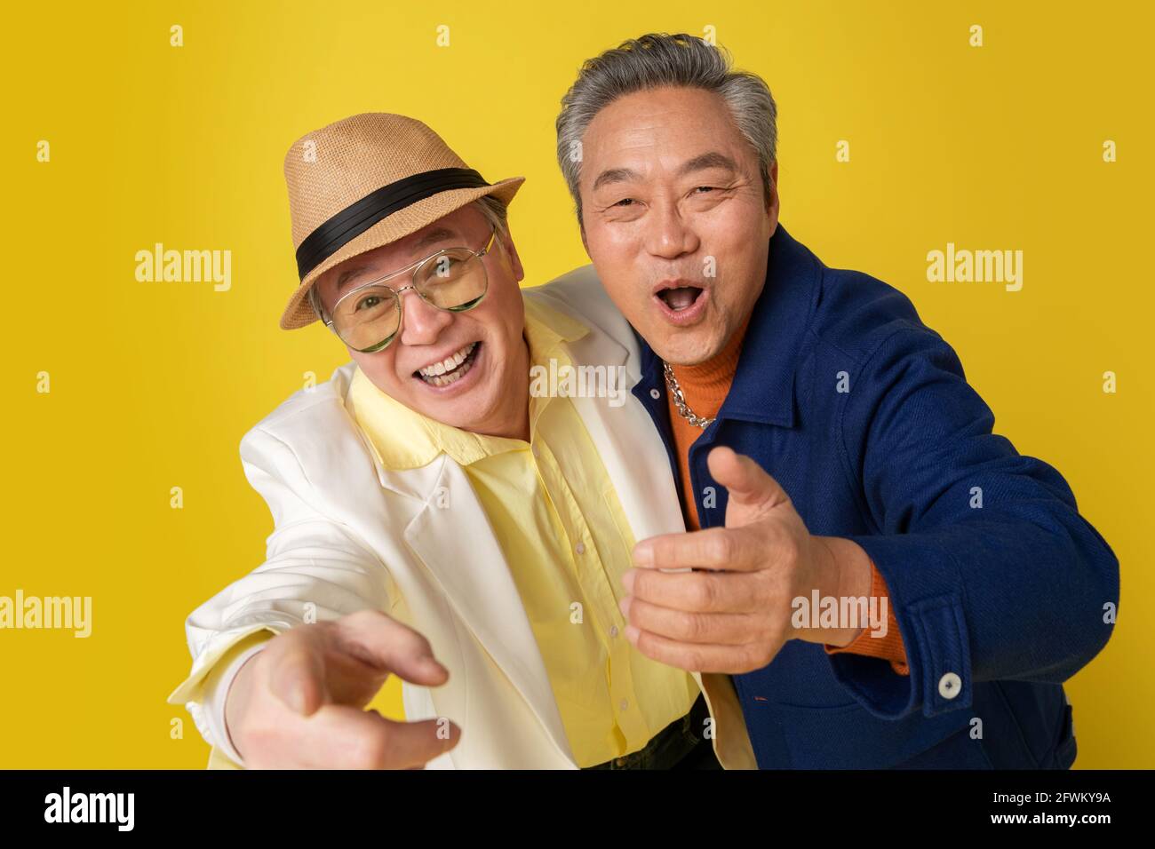 Happy old brothers Stock Photo - Alamy