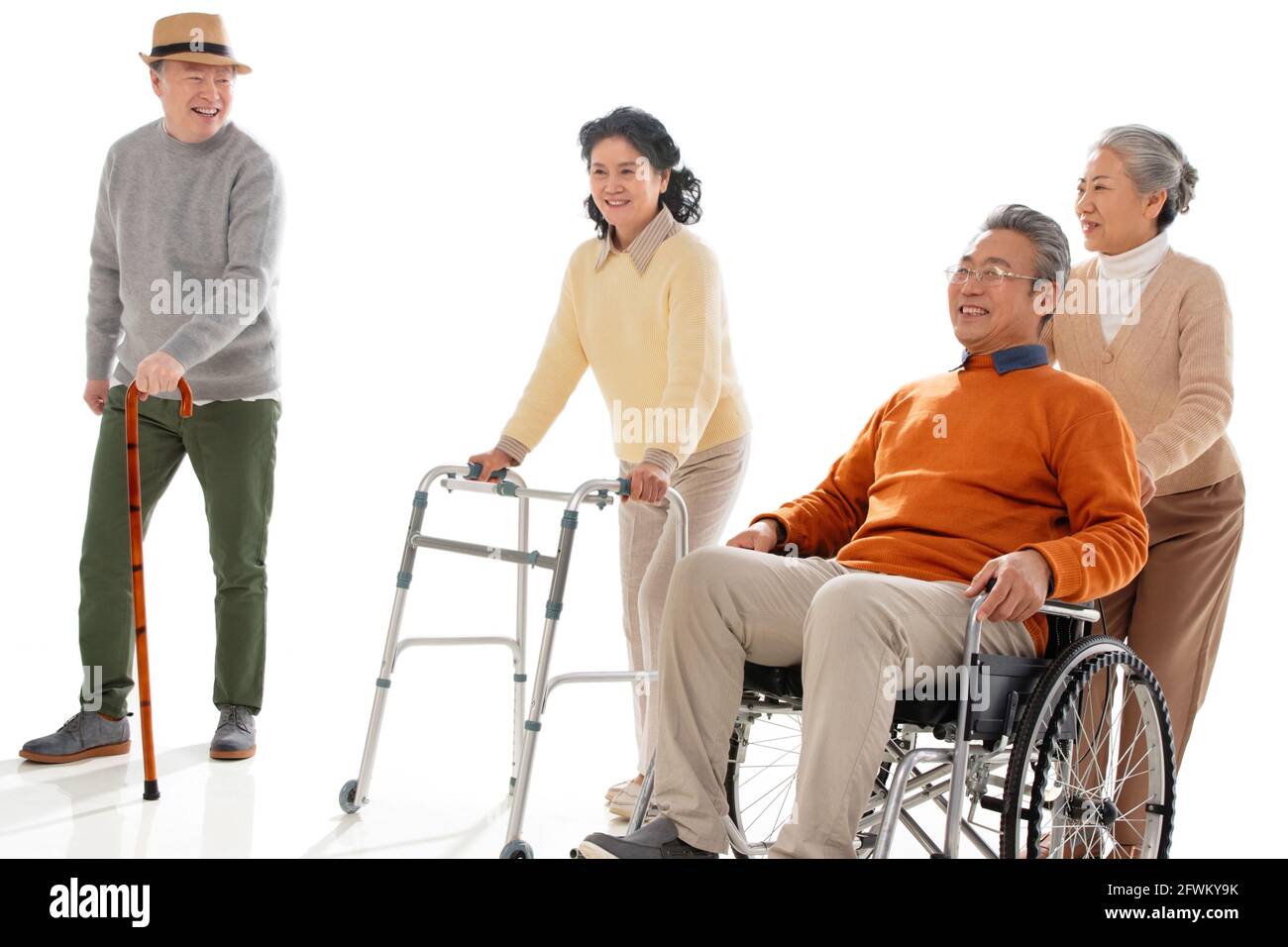 Elderly community happy old man Stock Photo - Alamy
