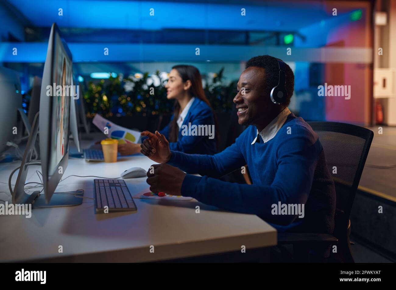 Two male managers in hi-res stock photography and images - Alamy