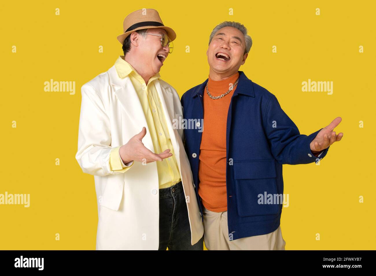 Happy old brothers Stock Photo - Alamy