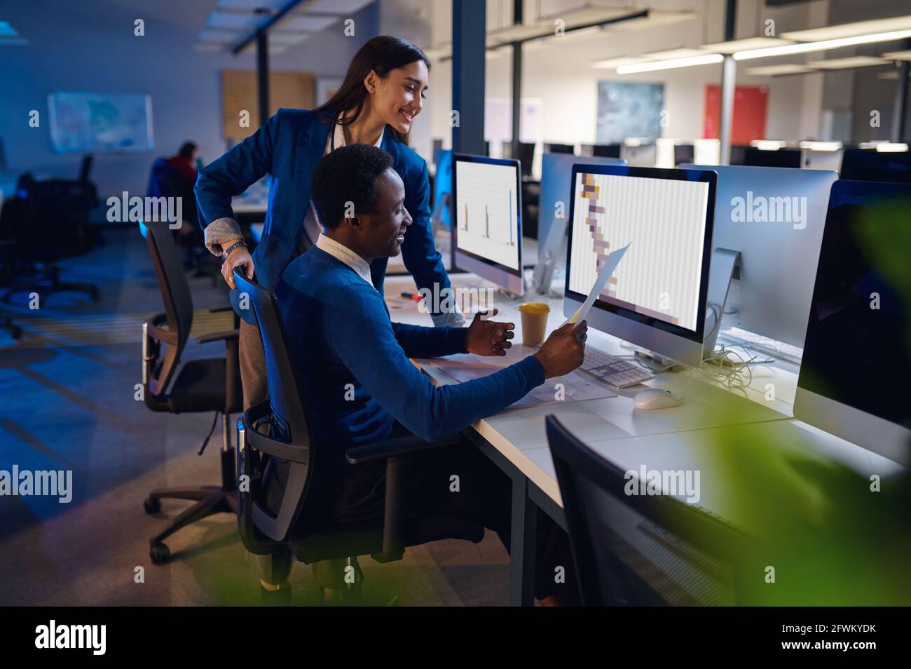 Two male managers in hi-res stock photography and images - Alamy