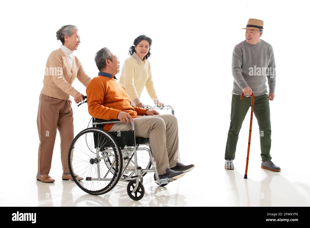 Elderly community happy old man Stock Photo - Alamy