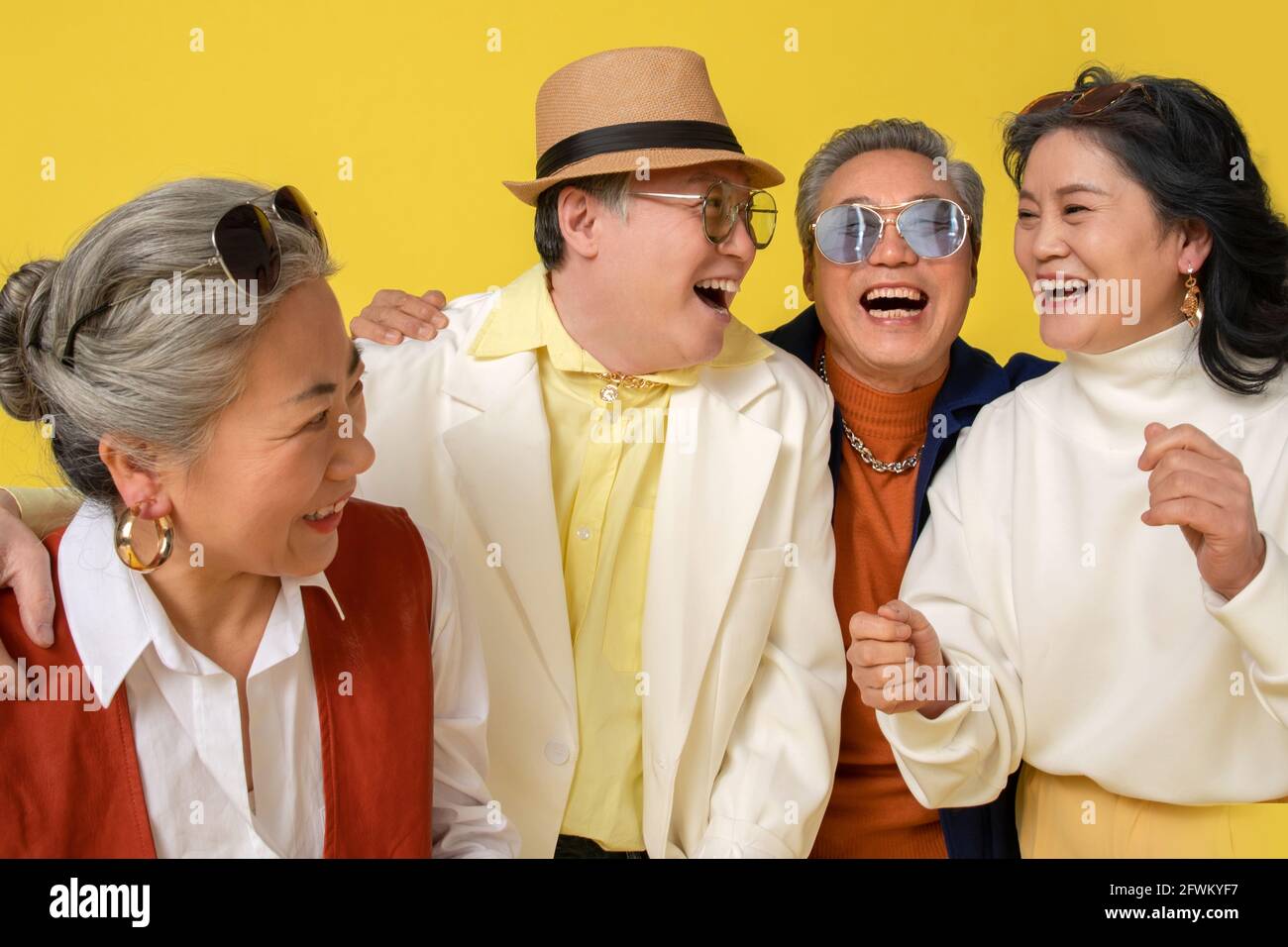 The fashion of the elderly Stock Photo - Alamy