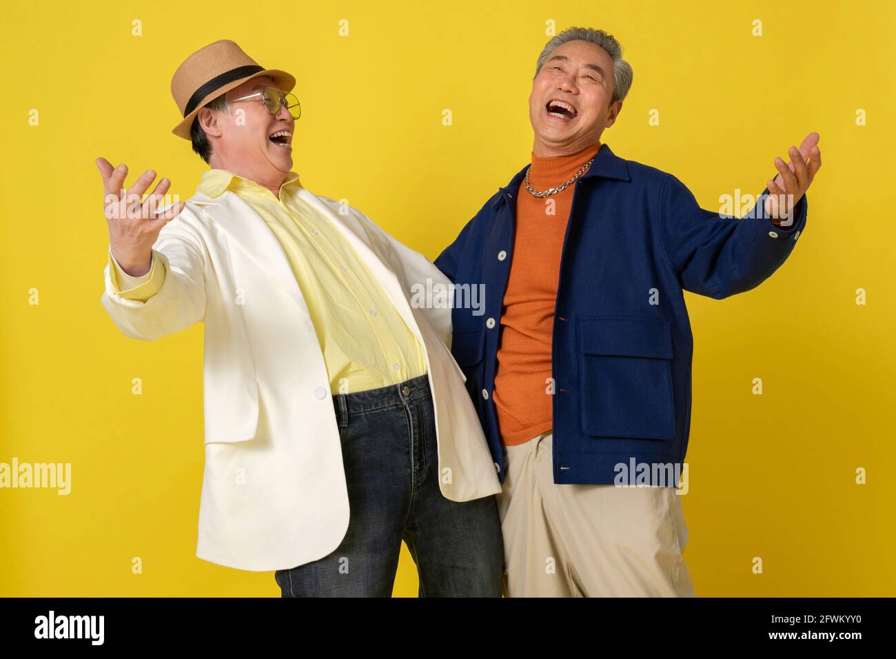 Happy old brothers Stock Photo - Alamy