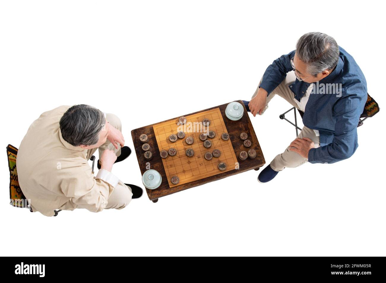 The two old friends playing chess Stock Photo - Alamy
