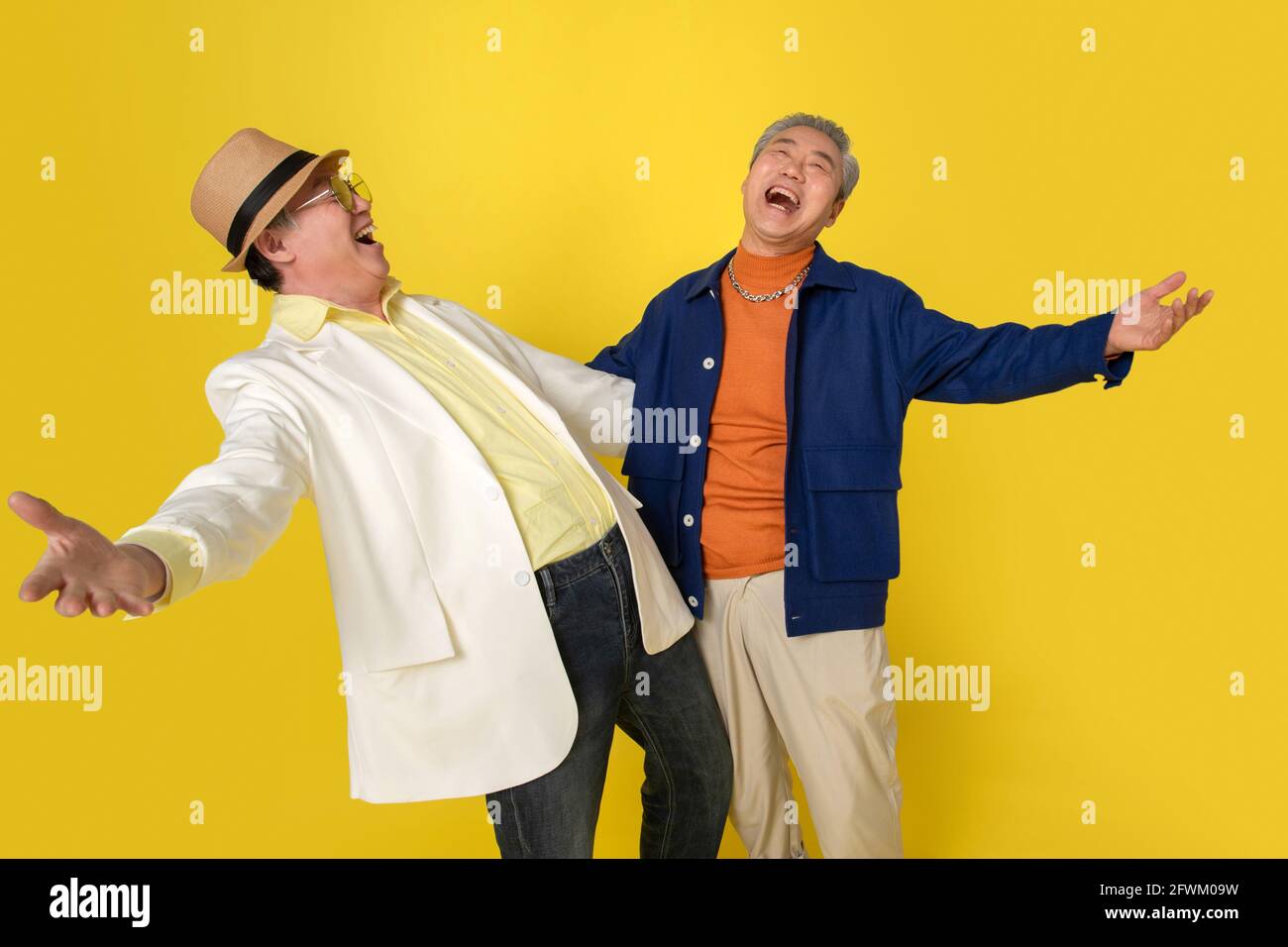 Happy old brothers Stock Photo - Alamy