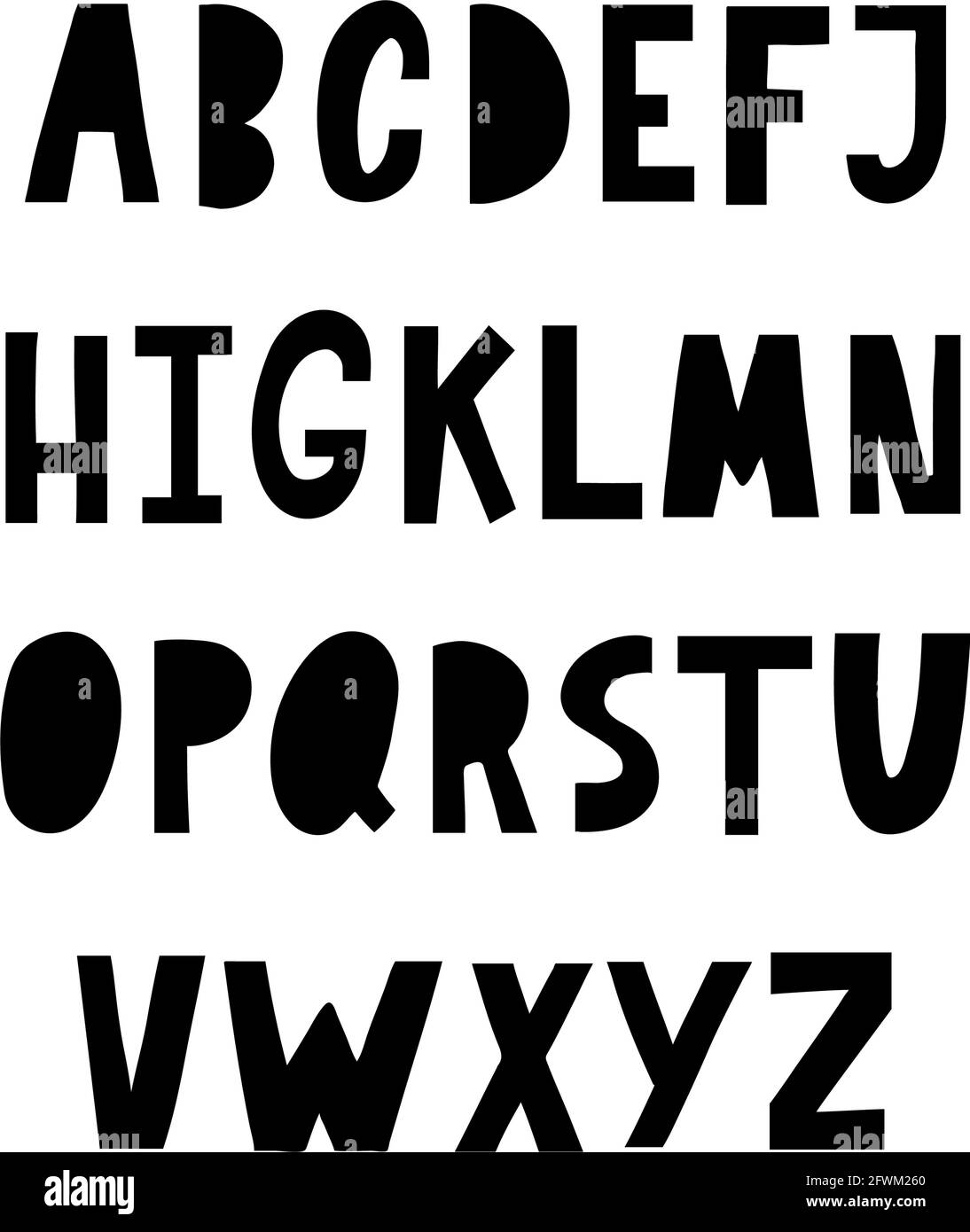 Doodle font Cut Out Stock Images & Pictures - Alamy