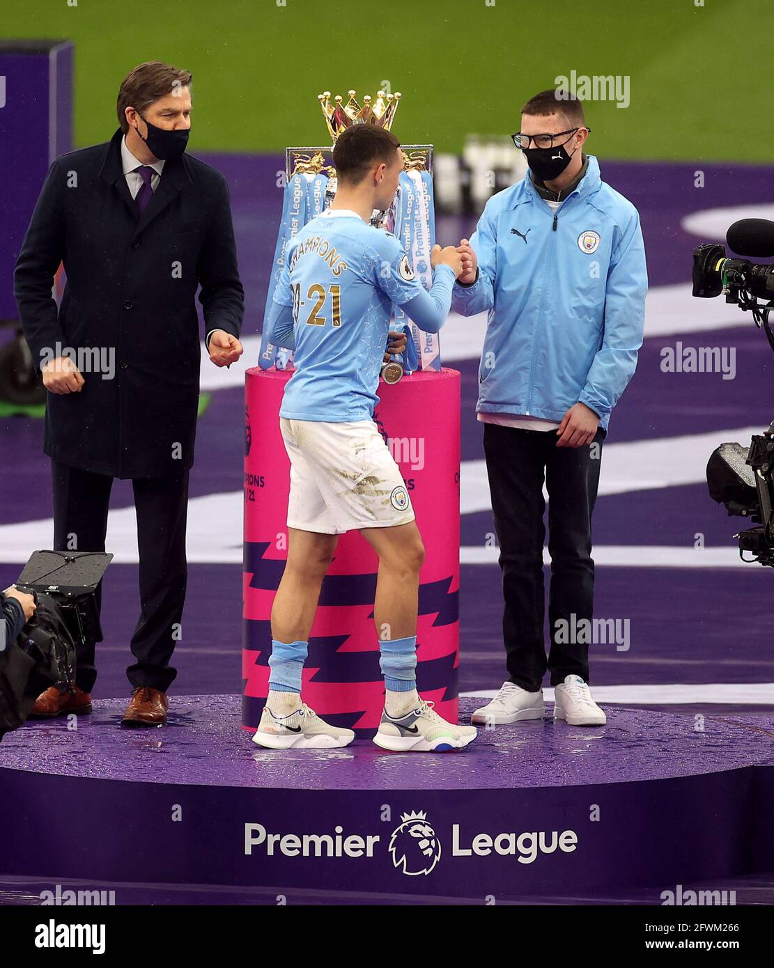 Manchester City's Phil Foden bumps fists with special guest 15-year-old ...