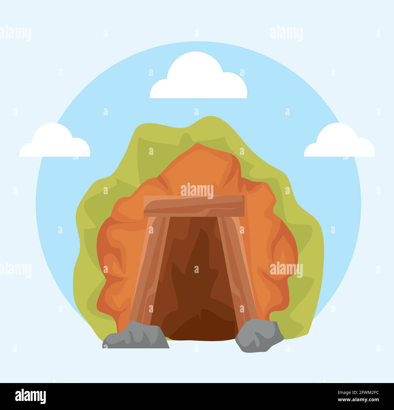 cave door illustration Stock Vector Image & Art - Alamy