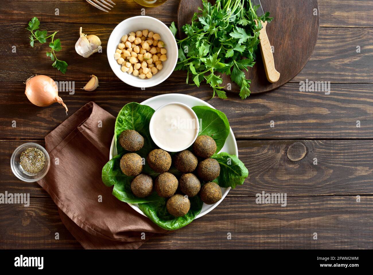 Falafel balls. Deep fried balls from ground chickpeas. Traditional ...