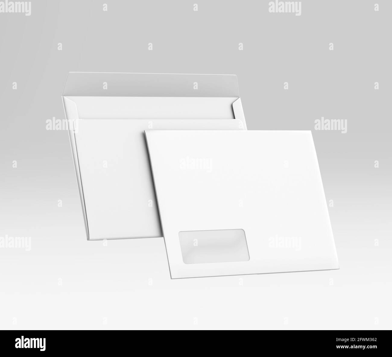 Realistic White Envelope C5/C6 mockup, Blank letter paper, c5 c6 template 3d Rendering isolated ...