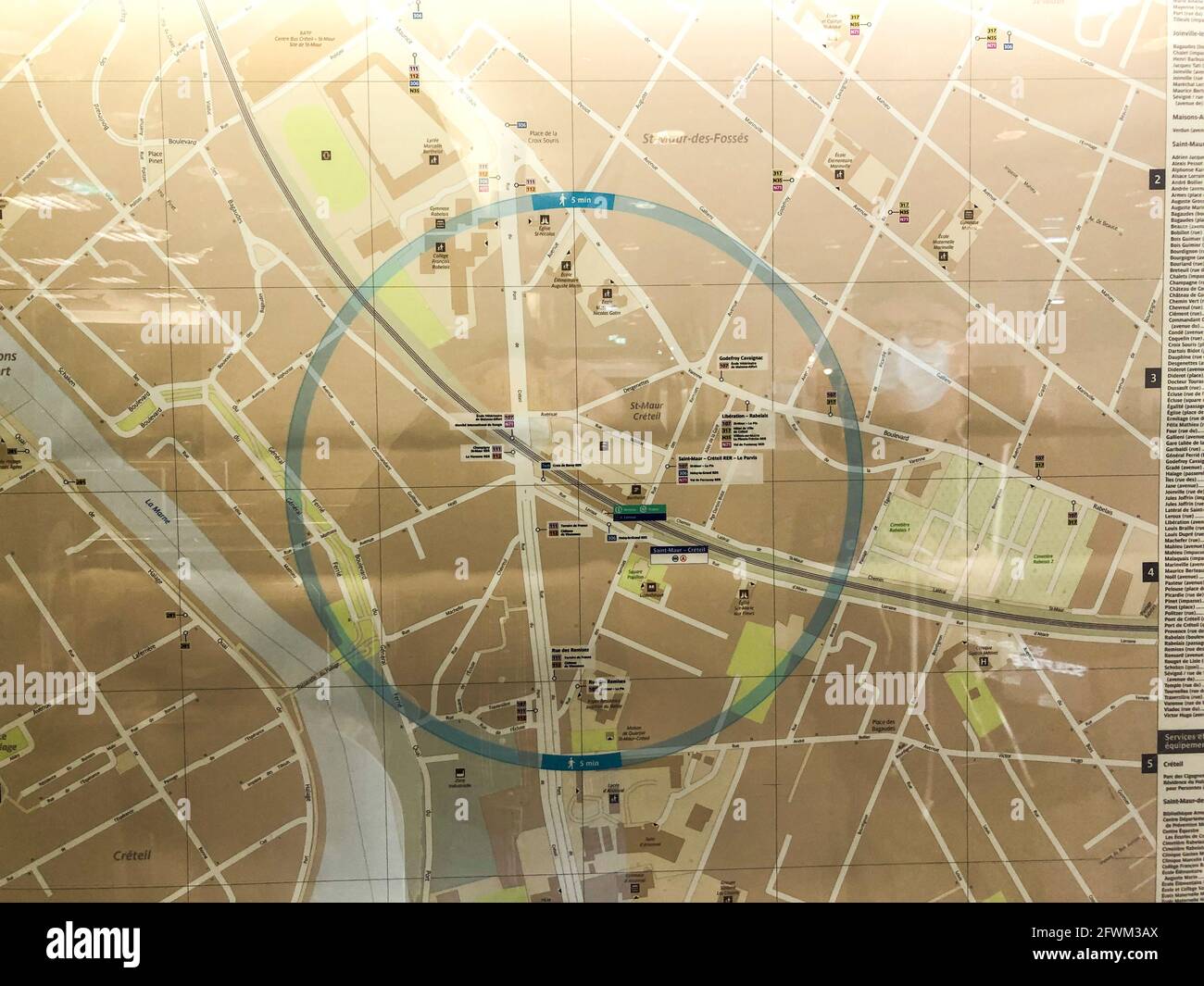 Saint-Maur-Creteil, France, Paris Suburb RATP Metro Map, Detail ...