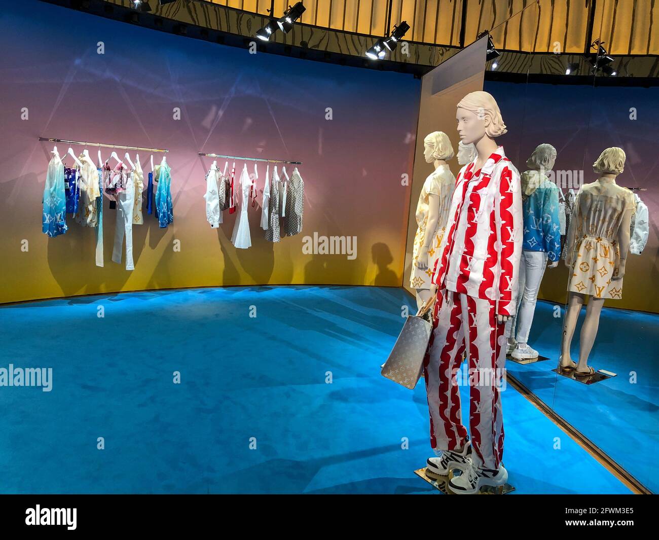 Paris, France, inside LVMH, Louis Vuitton Store, Luxury CLothing Shop ...