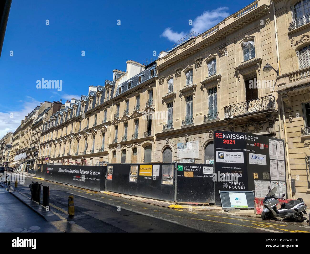 aris, France, Construction Site, Building Renovations, Triangle d'Or ...