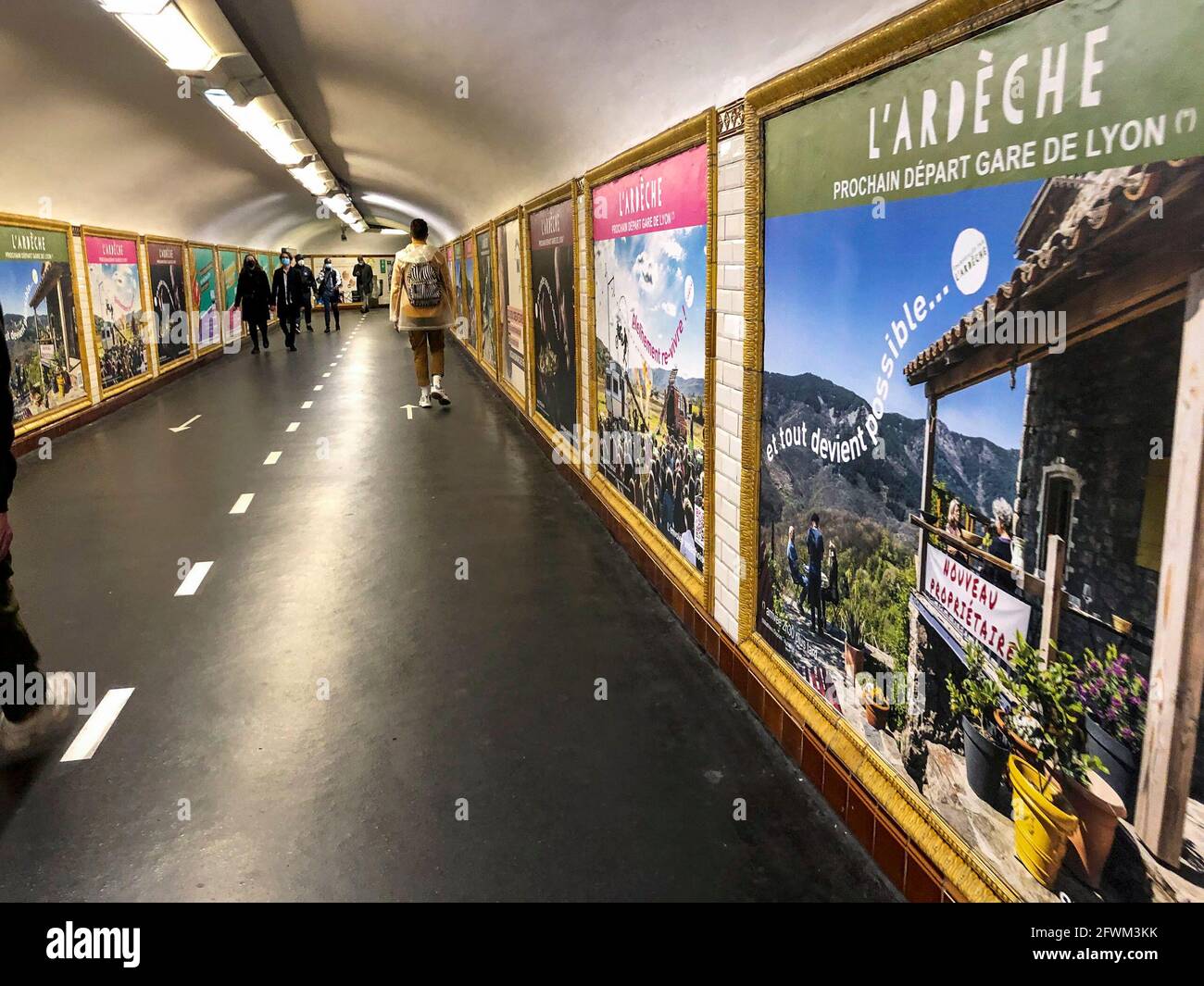 Paris, France, French Travel Advertising Posters in Subway, Metro ...