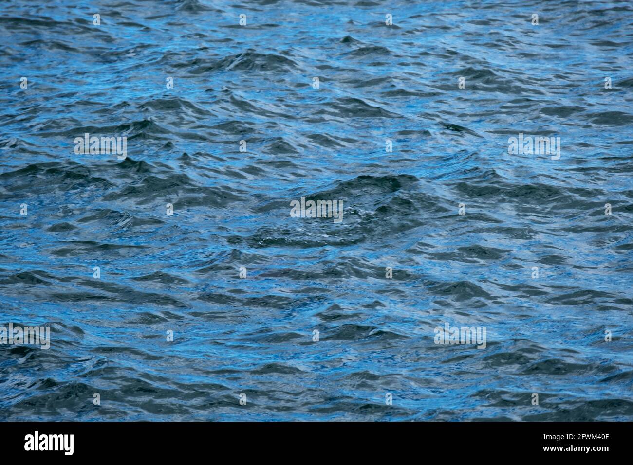 Blue wavy rippling lake water Stock Photo - Alamy