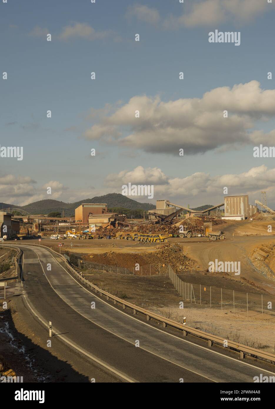 The landscape of the mining enclave of Rio Tinto in the province of ...