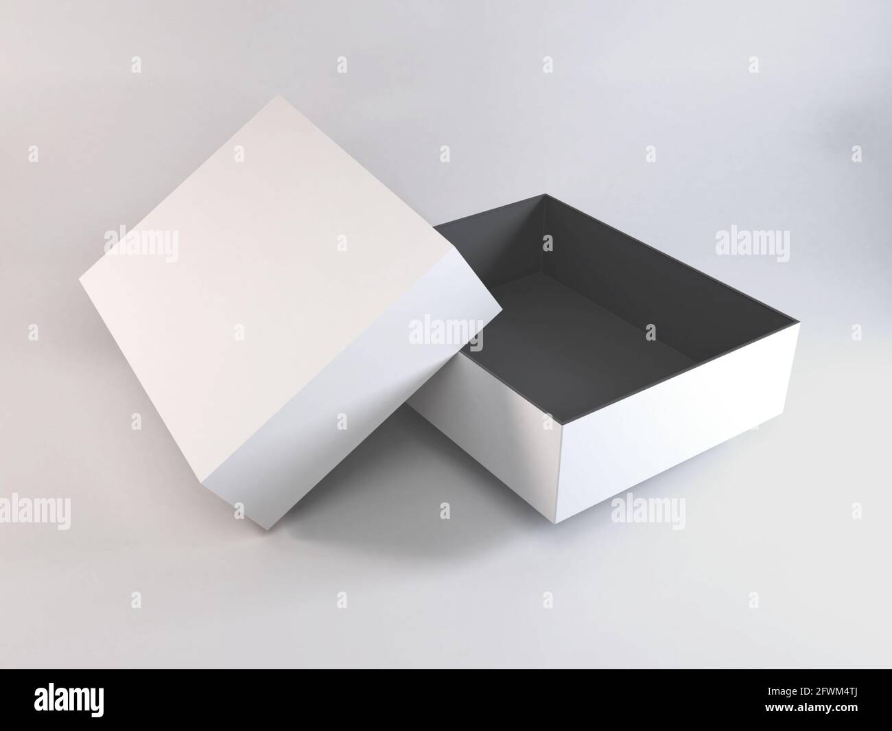 Shoe Box Packaging 3D Illustration Mockup Scene on White Background ...