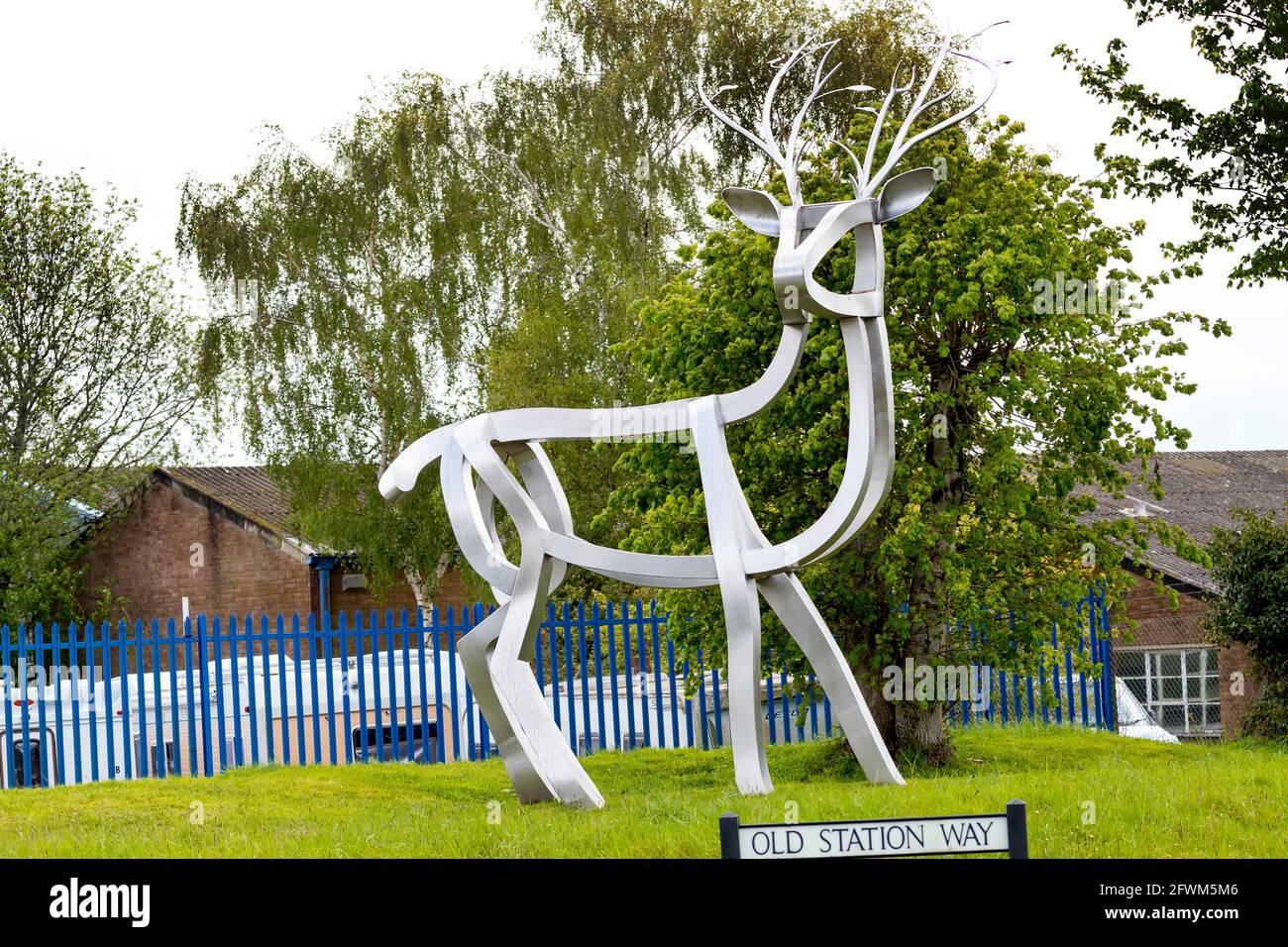 The Spirit of the Forest Statue, Coleford, Forest of Dean Stock Photo ...