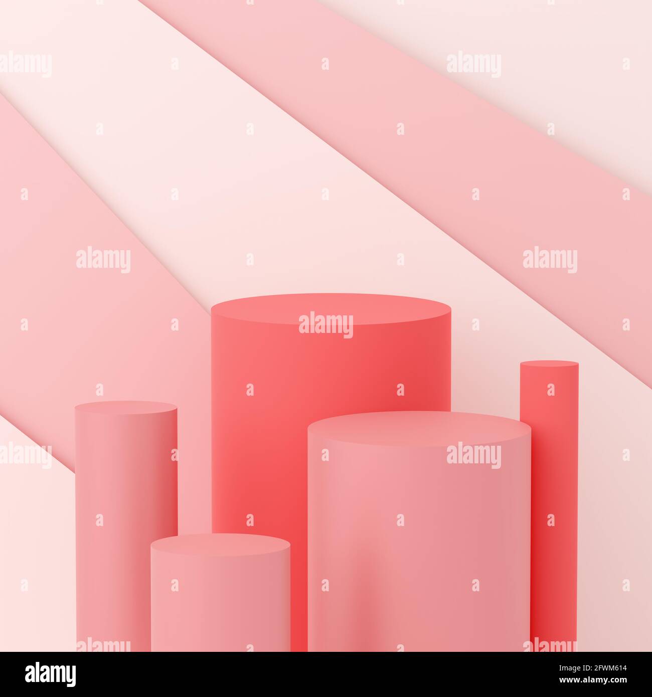 3d platform cylinders hi-res stock photography and images - Alamy