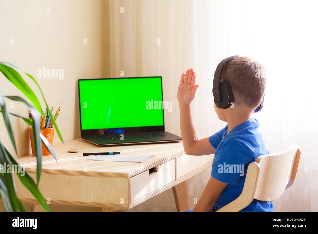 Boy computer study table hi-res stock photography and images - Alamy