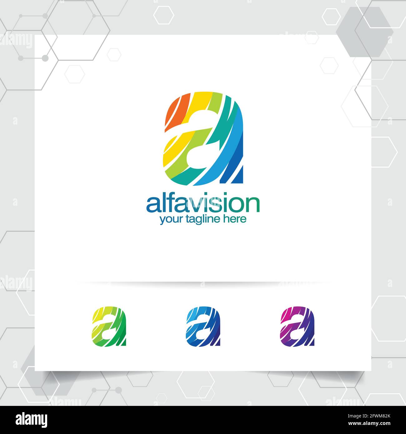 Business finance letter A logo design vector with a simple modern color ...