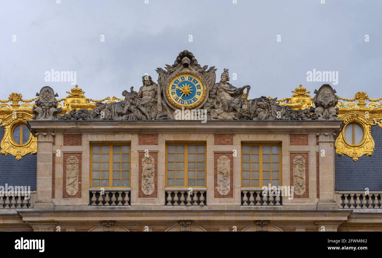 Versailles, France - 19 05 2021: Castle of Versailles. Detail of the ...