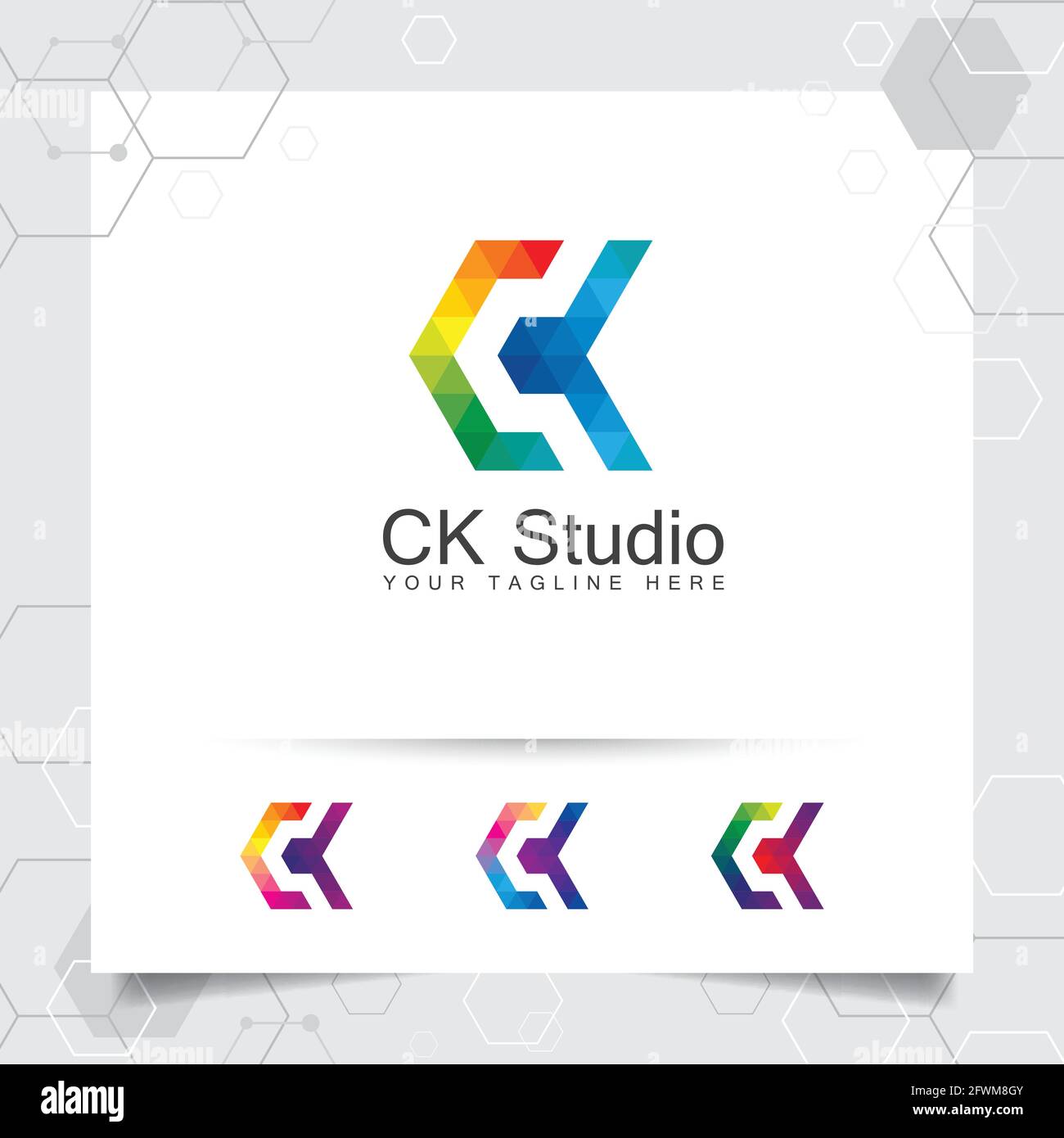 Digital logo letter C design vector with modern colorful pixel for ...