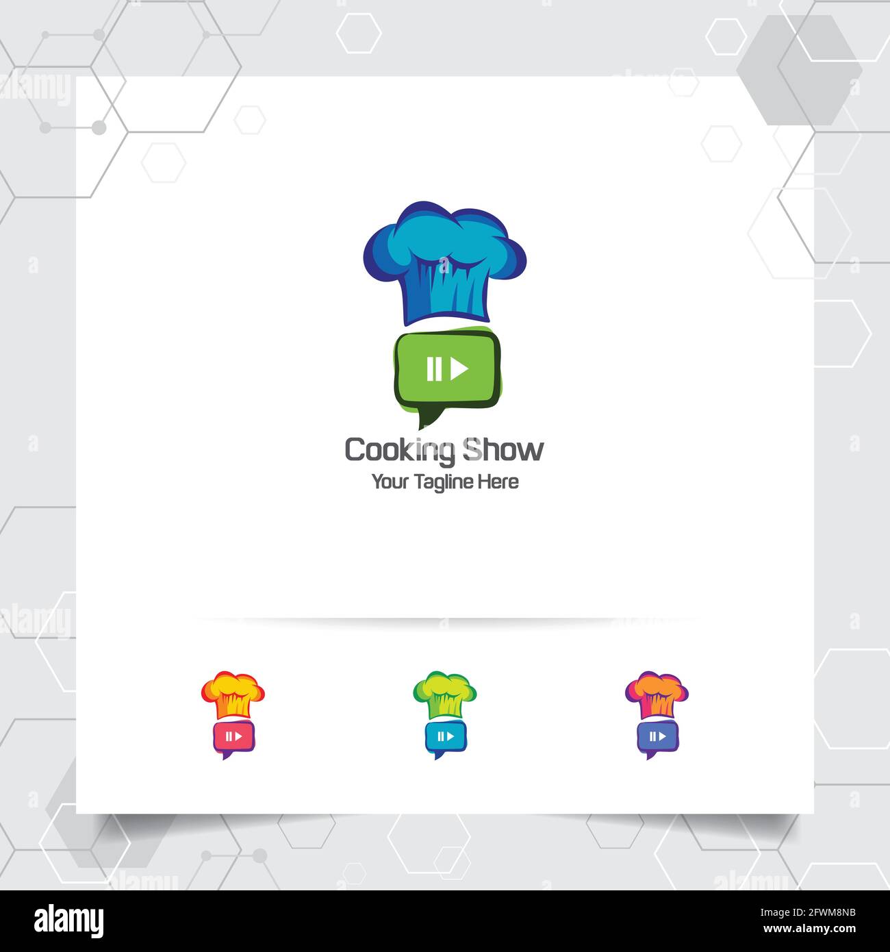 Chef heat logo design concept of cooking tutorials and recipes ...