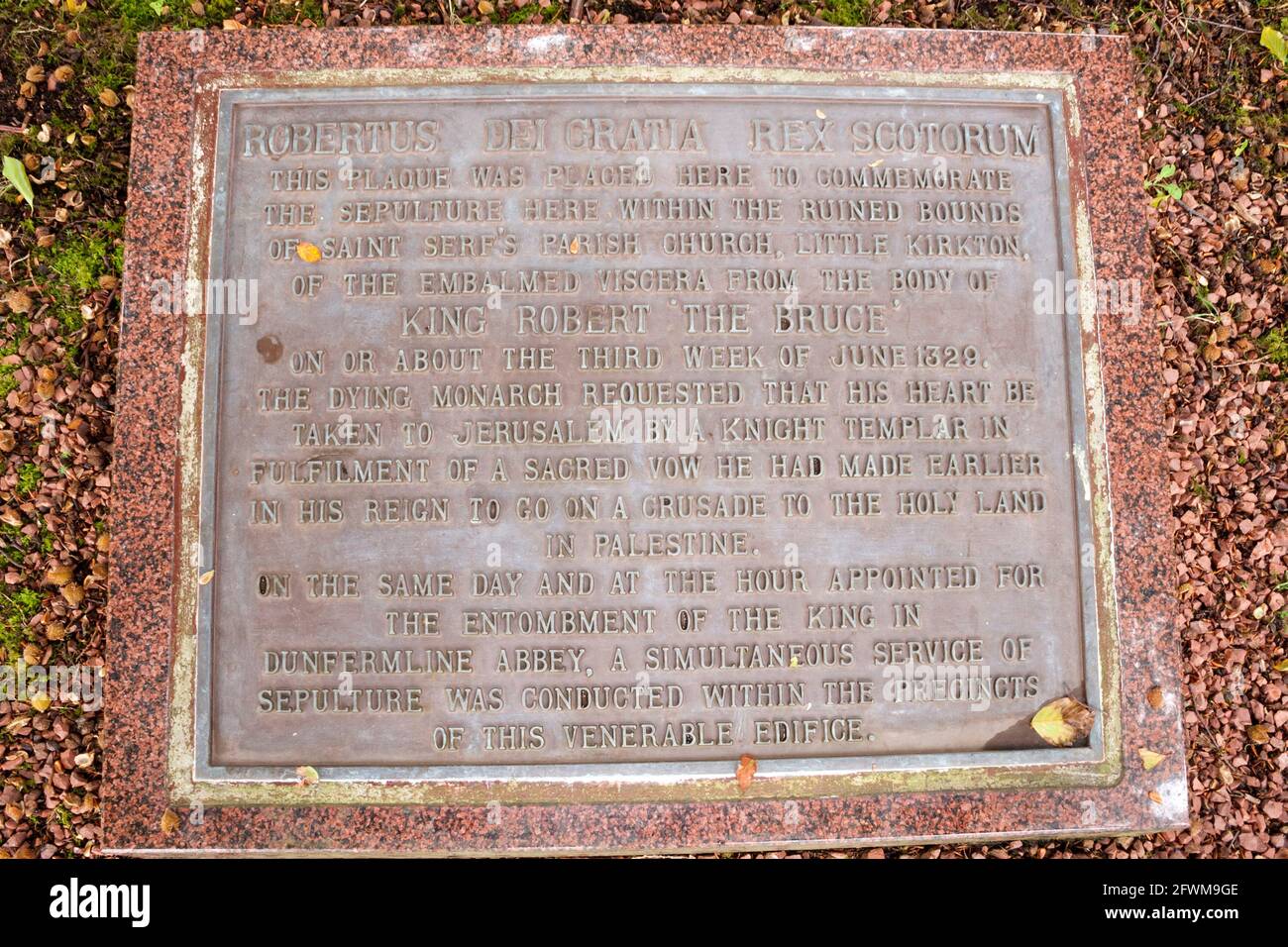 Plaque showing the place where the emblamed viscera from the body of ...