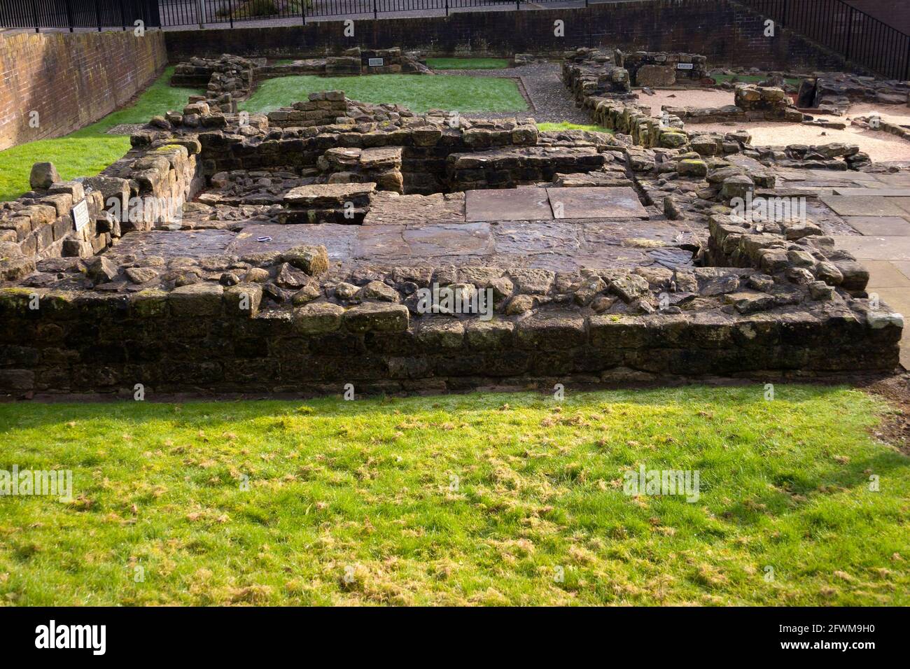 Roman Baths site on the Antonine Wall at Bearsden, Glasgow, Scotland ...