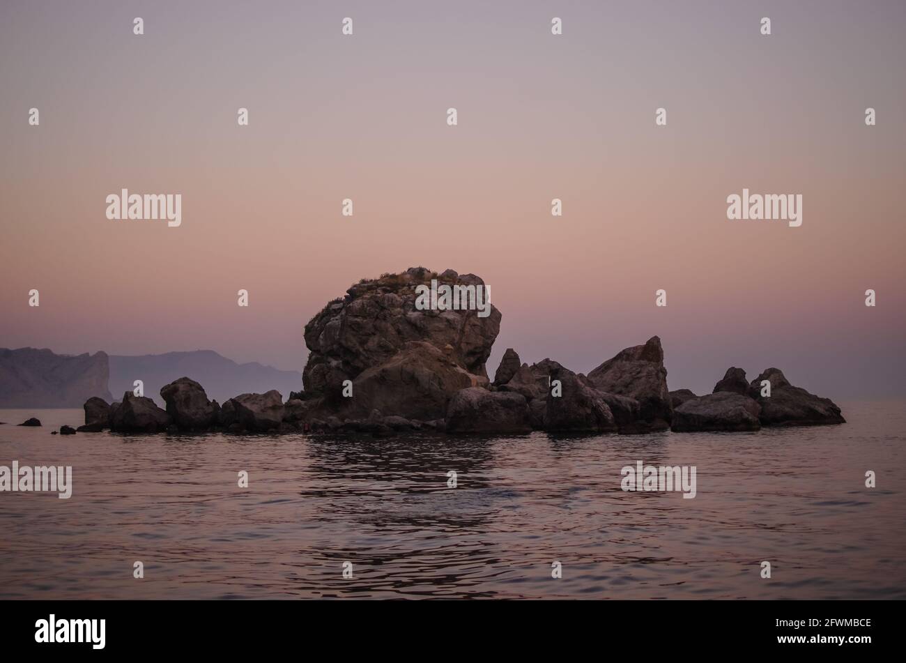 Sudak, Crimea. Embankment of Sudak. Black sea coast with beaches ...