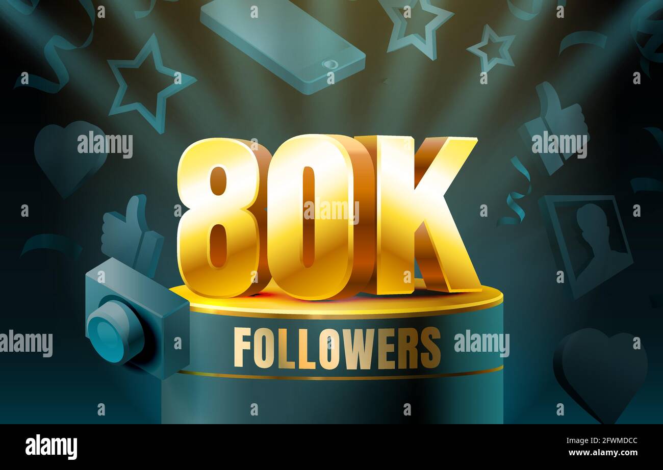 80k followers Stock Vector Images - Alamy