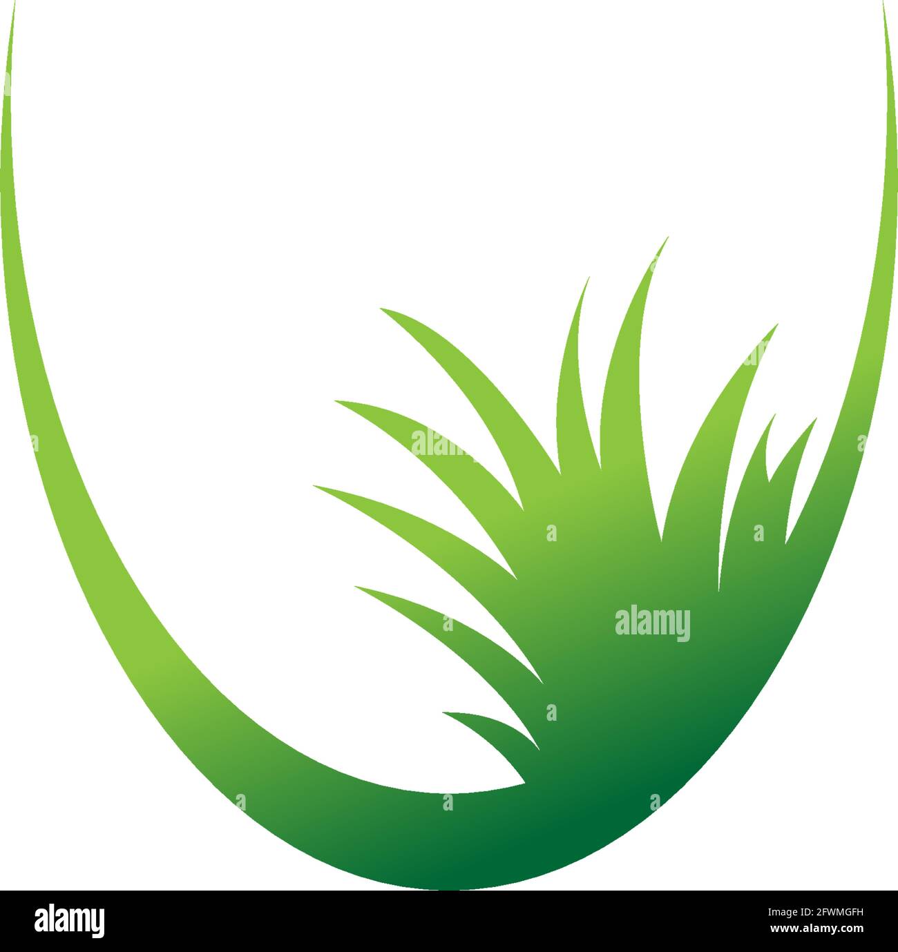 Natural Grass icon logo design vector template illustration Stock ...