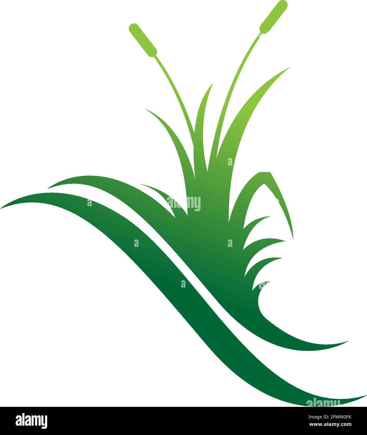 Natural Grass icon logo design vector template illustration Stock ...