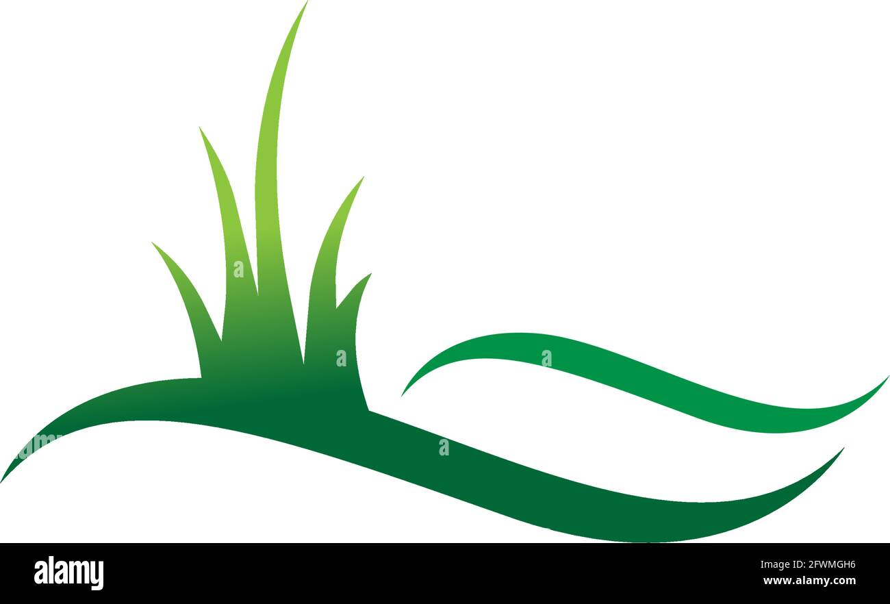 Natural Grass icon logo design vector template illustration Stock ...