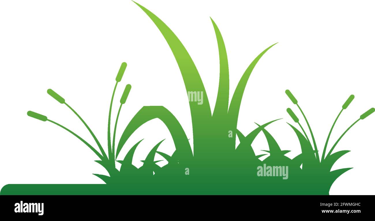 Natural Grass icon logo design vector template illustration Stock ...