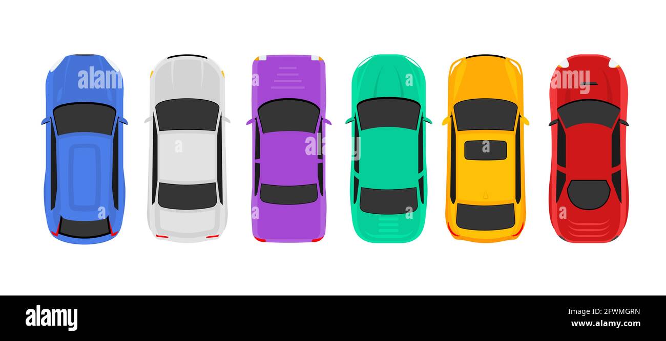 Vector car top view icon illustration. Vehicle flat isolated car icon ... Vector car top view icon illustration. Vehicle flat isolated car icon ...