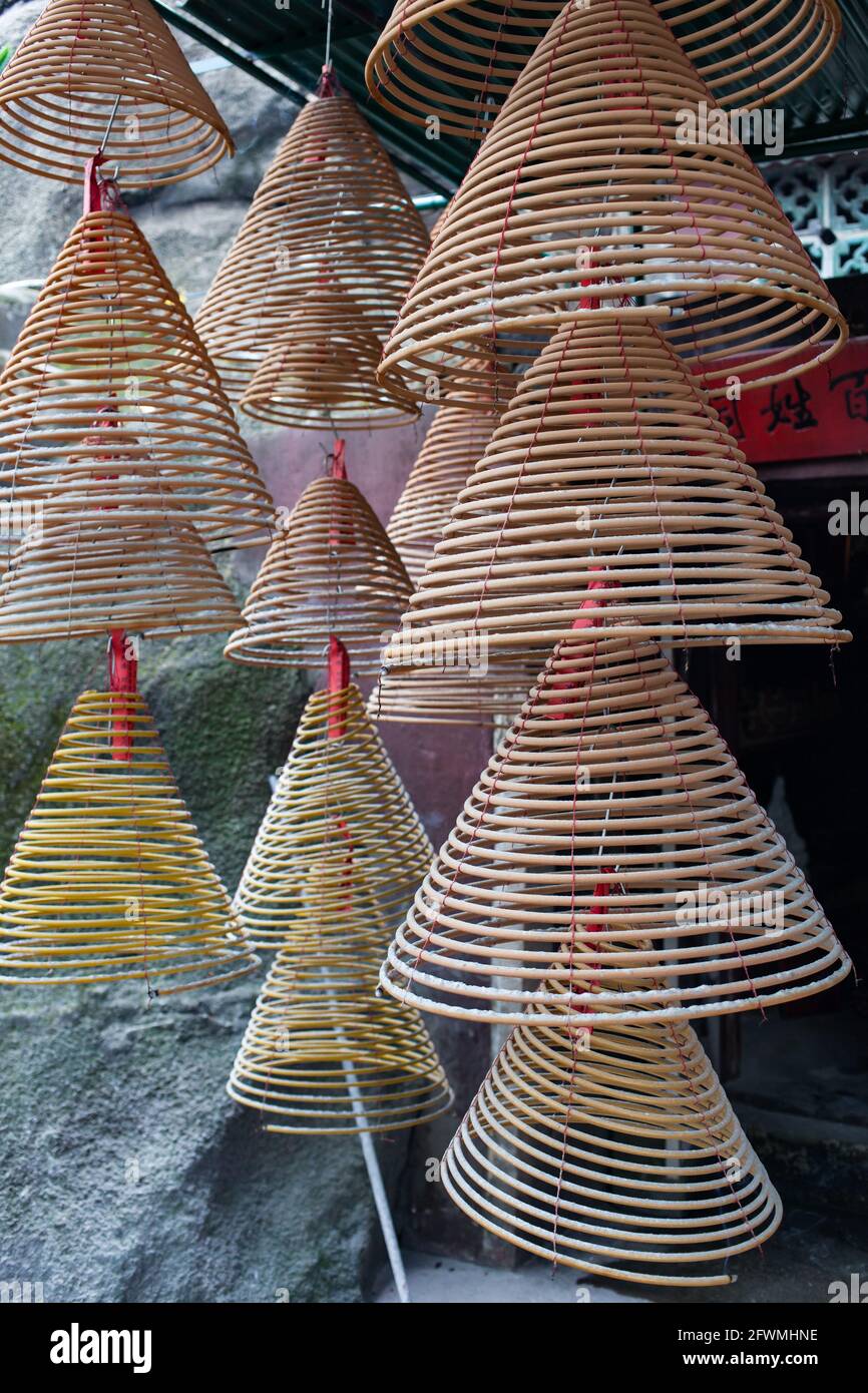 Incense coils inside a temple in Hong Kong, PRC Stock Photo - Alamy