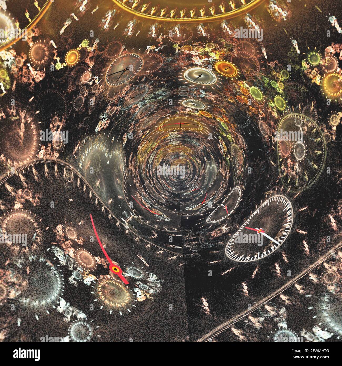 Abstract clockwork painting. 3D rendering Stock Photo - Alamy