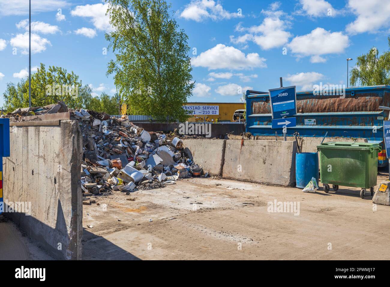 View of part of garbage station place. Environment concept Stock Photo ...
